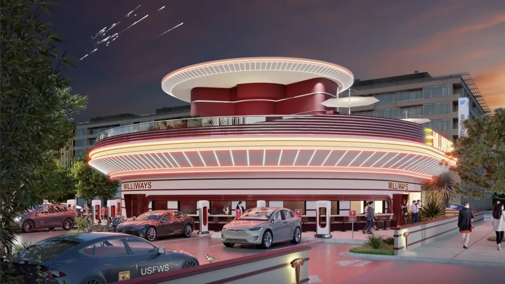Tesla Diner Hollywood: A Retro Drive-In Revolution In The EV Era